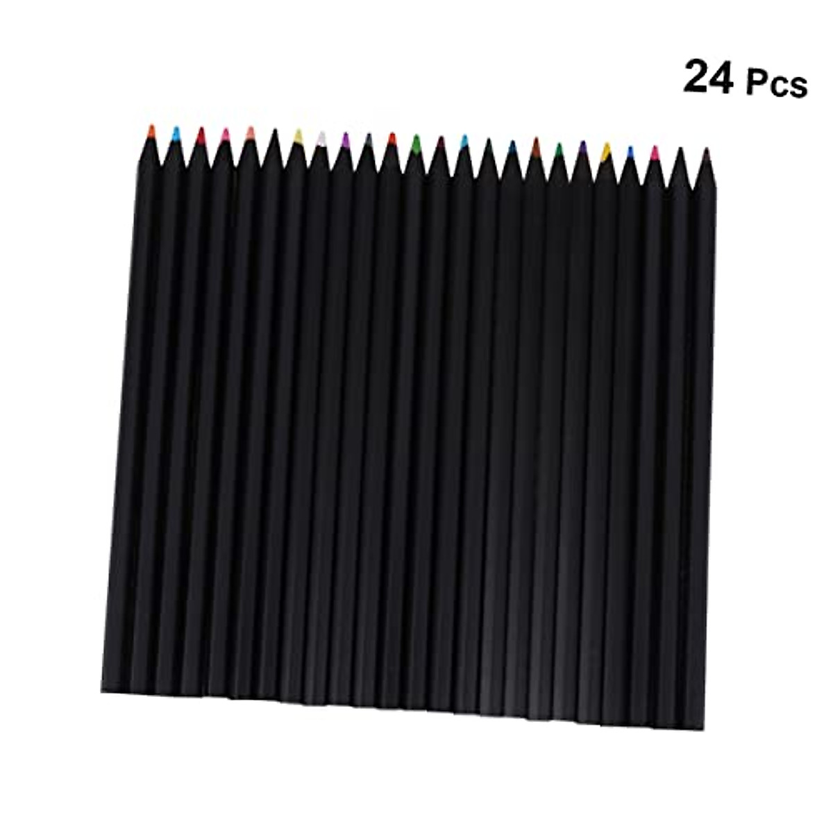 Tofficu Black Pencils 1 Set 24 Black Outfit Black Colored Pencils Artist Colored Pencils Coloring Pencils with Case 24 Color Pencils Paper Tube Bamboo Black Natural s Black Suits