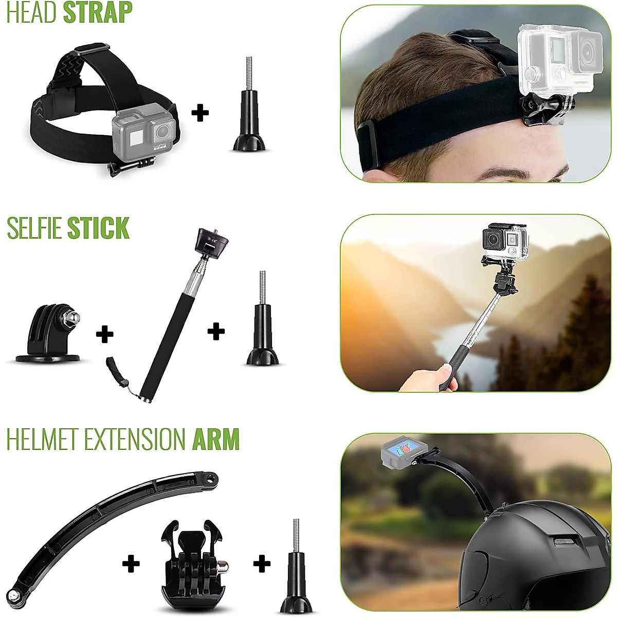 GoPro HERO12 Black Creator Edition - includes Volta (Battery Grip, Tripod, Remote), Media Mod, Light Mod, Waterproof Action Camera + 64GB Card, 50 Piece Accessory Kit and 2 Extra Batteries