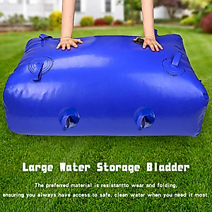 Water Bladder Storage Containers,240L/63Gallon Portable Fresh Water Storage Tank,Bathtub Water Storage Bladder Barrel Bag for Drought Resistance Fire Protection Agricultural Irrigation Outdoor