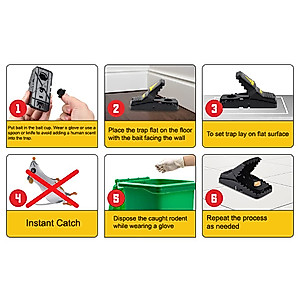 Mouse Trap Set Mouse Traps Indoor for Home, Mouse, Home, Glue Traps for Mice and Rats, Mouse Traps for House, Traps for Indoor Garden, 6 Snap Mouse Traps 6 Glue Traps - 12 Pack