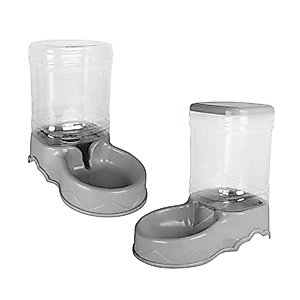 2X Automatic Dog Feeder Dispenser Set Gravity Feeding Food Waterer for Small Medium Pet