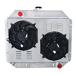 FonGoff 4 Row Radiator Shroud Fan Compatible with 1966-1979 Ford Bronco Truck F100 F150 F250 F350 V8