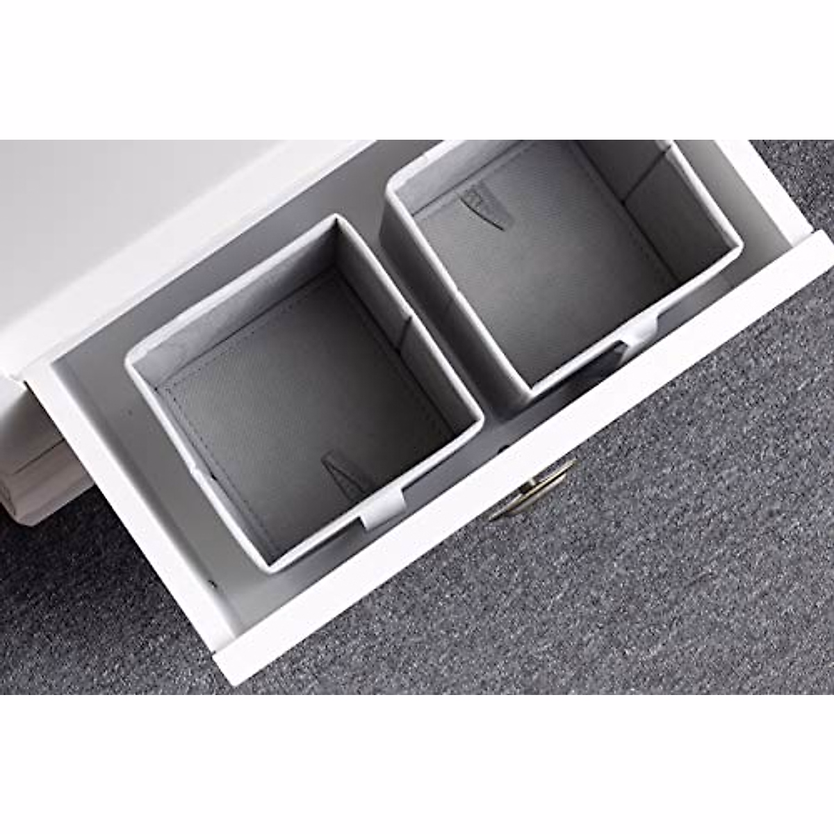 Staure Foldable Cloth Storage Box Pack of 6, Divider Drawer Organizers for Clothing, Closet Bins for Organization, Storage Containers for Underwear Bras Socks Lingerie Clothing, Gray