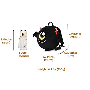 TONG&HIN.Y Toddler Safety Harness Backpack with Leash,Little Kid Anti Lost Leash Backpack Boys Girls,Kids Baby Harenss Backpack(Black)