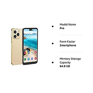 Dilwe 6.1'' Pro Unlocked Cellphone, 4GB 64GB Dual SIM Card 4G Network Mobile Phone, Face ID Unlocked Smartphone for Android 11 4000mah Battery(6.1'' Black)