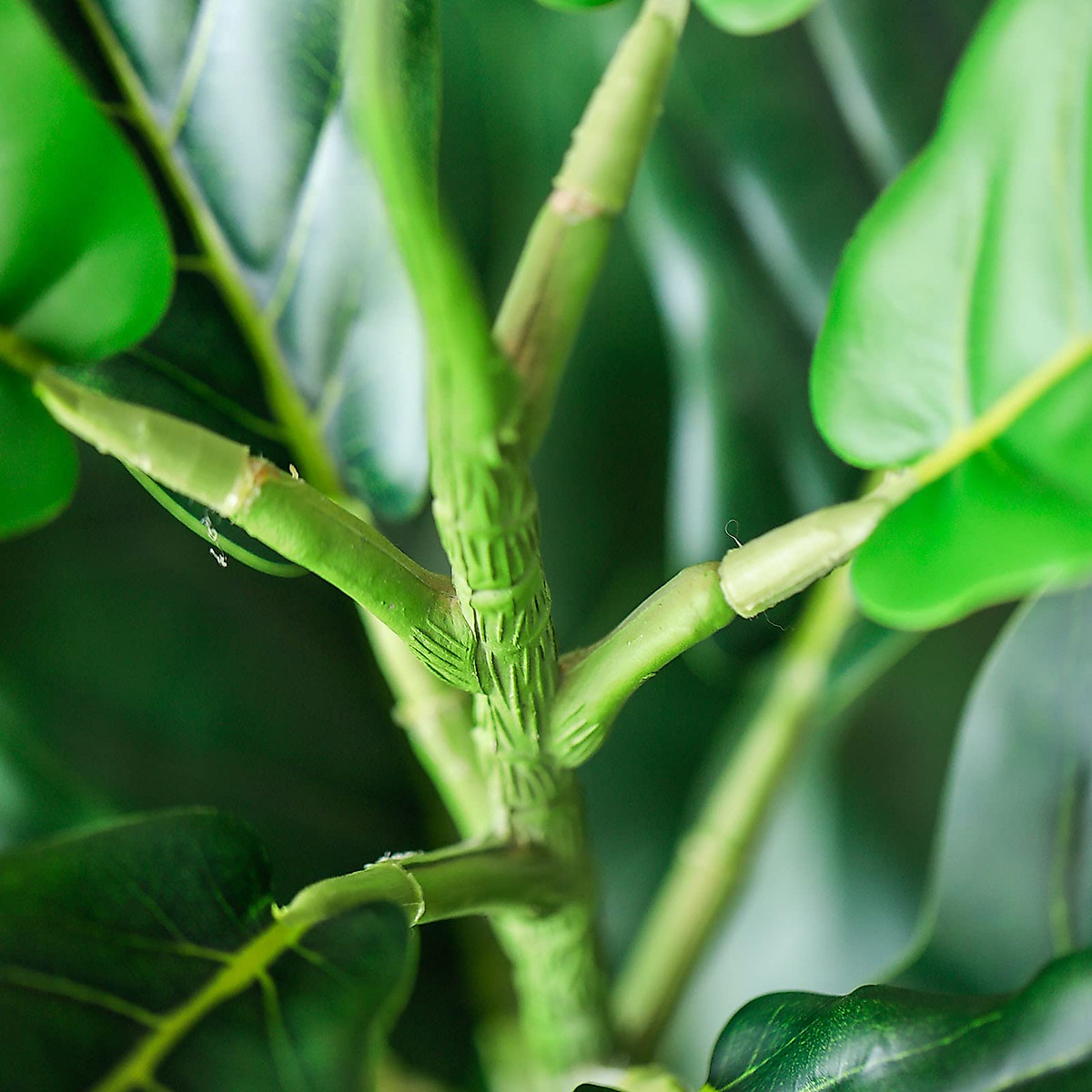 kutuuhome Artificial Fiddle Leaf Fig Tree Fake Ficus Lyrata Plant Faux Plants in Pot for Indoor Outdoor House Home Office Garden Modern Decoration Perfect Housewarming Gift … (47 inch)