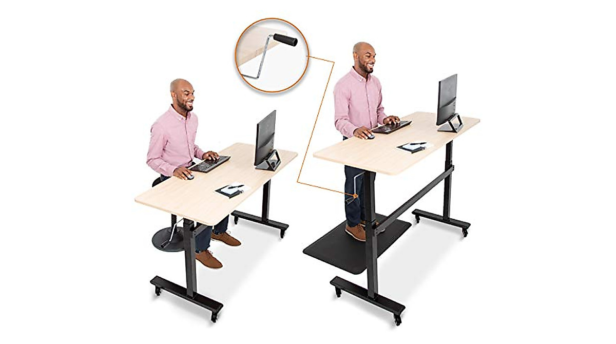 Stand Steady Tranzendesk 55 Inch Standing Desk with Wheels