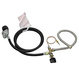 MENSI Propane Gas Fire Pit Safety Valve Control System Kit Hose Assembly Replacement Parts Max 90,000 BTU (Safety Valve Assembly Kit)