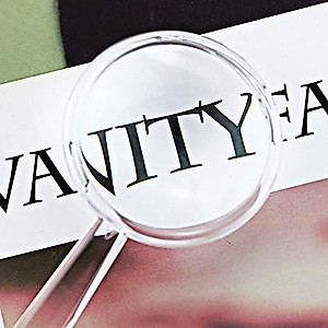 BILLIOTEAM 40 Pcs 5X Plastic Mini Magnifying Glasses, Handheld Magnifiers, Portable Reading Magnifying Glass Bulk, Handheld Magnifying Lens for Kids, Seniors, School, Students, Outdoor