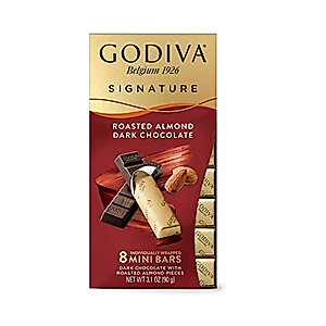 Godiva Chocolatier Dark Chocolate Lovers Assorted Signature Mini Bars - Pack of 24