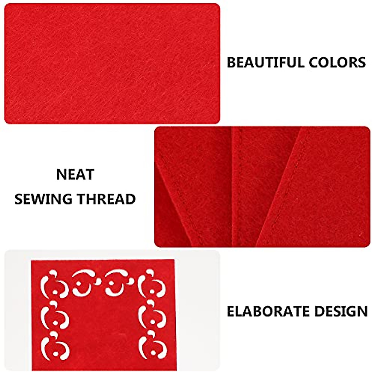 4PCS Xmas Party Cutter Fork Storage Bag Practical Christmas Tableware Cover Decor for Celebration Party