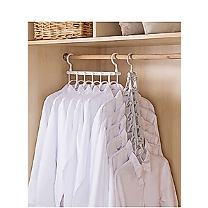 Multifunctional Cloth Hanger Space Saving, 6 pcs One Set to Save Your Space and Traceless Cloth Hanger with Heavy Duty Quality Hanger