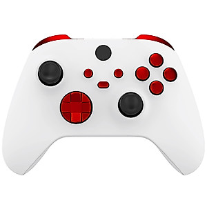 eXtremeRate No Letter Imprint Custom Full Set Buttons for Xbox Series X & S Controller, Replacement Accessories Bumpers Triggers Dpad ABXY Keys Parts for Xbox Core Wireless Controller - Scarlet Red