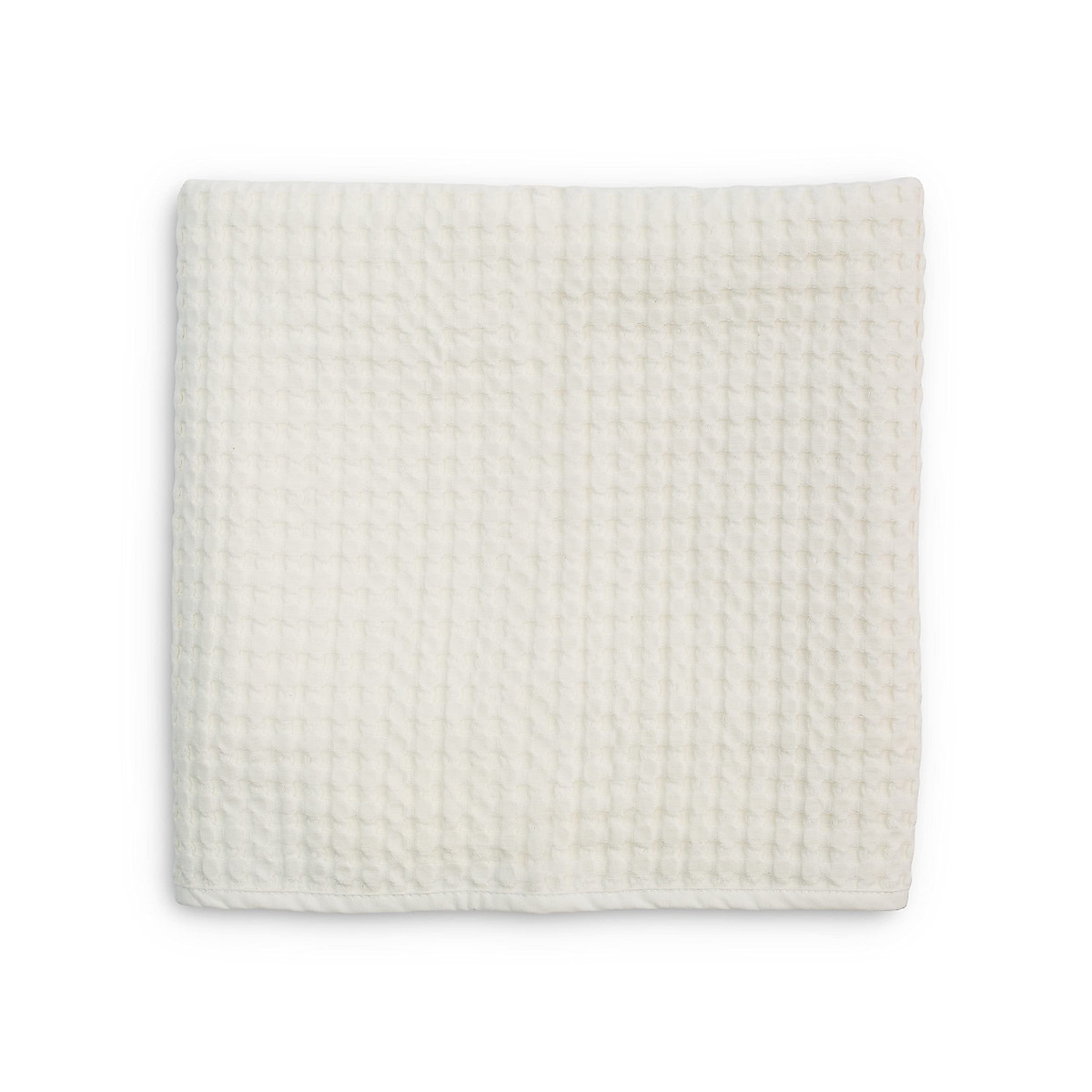 lulujo Soft Cotton Baby Blanket, Waffle Weave (Vanilla)
