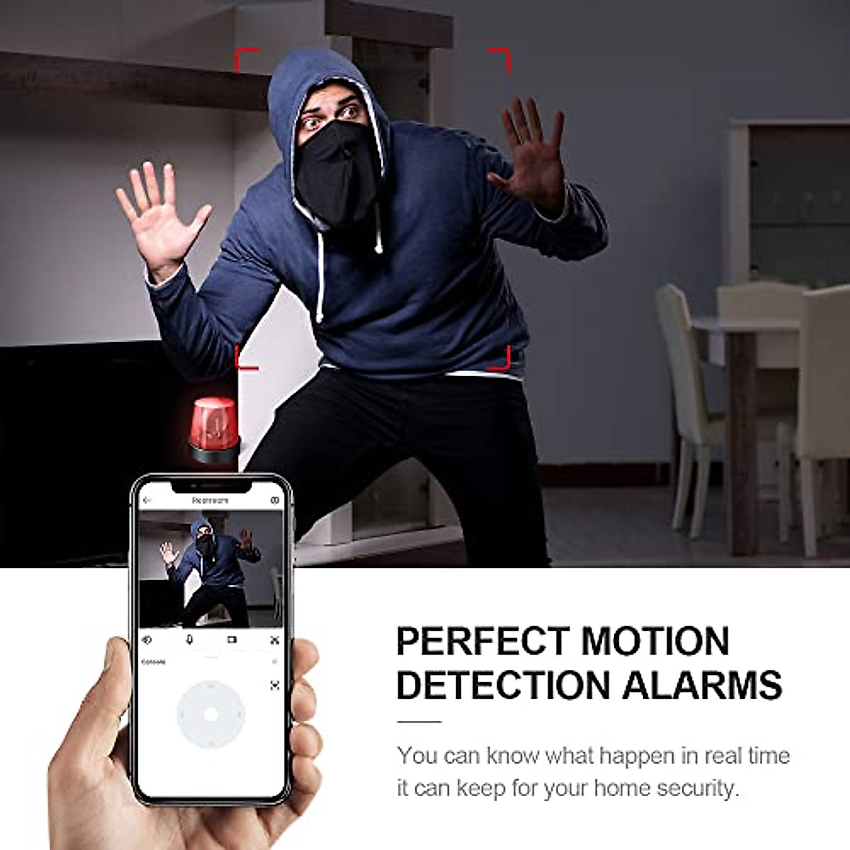 AOBOCAM Spy Camera WiFi Hidden Camera 4K HD Mini Spy Cam for Home Security Easy to Use Wireless Indoor Smallest Camera with Motion Detection Night Vision