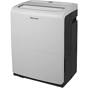 Hisense 60-Pint Capacity, 1500 sq.ft. coverage, 3-Speed Inverter Dehumidifier with Built-in Pump, Industrial-grade dehumidifier, Quite 36 dBA, 115v - DH10019TP1WG (Renewed)