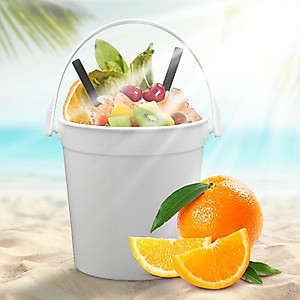 Loyilat 10Pack Plastic Cocktail Buckets For Drinks Anything But A Cup Party Ideas 32oz Reusable Punch Bowls 1 Liter Ice Bucket Smoothie Bucket Tea Glass Bottle Double Wall