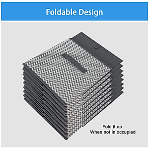 Domsanistor Fabric Cube Storage Organizer Bins, Collapsible Sturdy Cube Storage Bins Set of 6, Fabric Storage Bins with Handles for Home Bedroom Shelf 11.8 x 11.8 x 11.8 Inch (Gray)