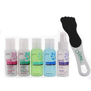 Gena Feet-to-Go Pedicure Kit that helps prevent foot odor, soften calluses and skin and refresh tired feet, perfect for travel