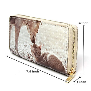 MIRMARU Women’s Holographic 3D Long Clutch Wallet Zipper Closure Card Slots Zippered Coin Pouch (186, FLAMINGO-02)