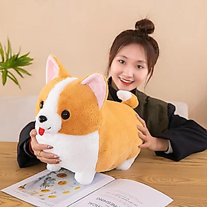 Hgplvxj Corgi Dog Stuffed Animal Plush Pillow(13.8inch)
