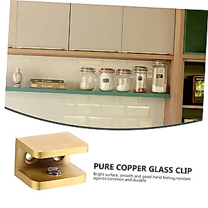 10 Pcs Glass Clip Bracket for Handrail Glass Metal Clamps Glass Bracket Shelf Clip Clamp for Glass Shelf Glass Shelf Holder Wall Mount Shelf Clamp Bracket for Staircase Glass Clamp