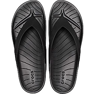 Crocs Women's Splash Flip Flops, Black, 7