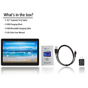 Azpen Google Certified 10 Inch Android 10 OS Tablet IPS 1280 x 800 HD Display 2GB RAM 32GB Storage Dual Camera Quad Core Bluetooth GPS