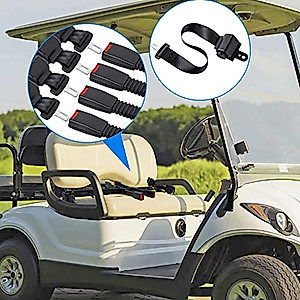 Toriexon Universal Golf Cart Seat Belt Kit, Seat Belts Kit 4 Passengers (2+2), Retractable Golf Cart Seat Belts Fits 4-Seats Golf Car for EZGO, Yamaha Club Car