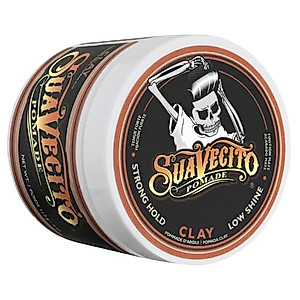 Suavecito Pomade Firme Clay 4 oz, 1 Pack - Strong Hold Hair Clay For Men - Low Shine Matte Hair Clay Pomade For Natural Texture Hairstyles