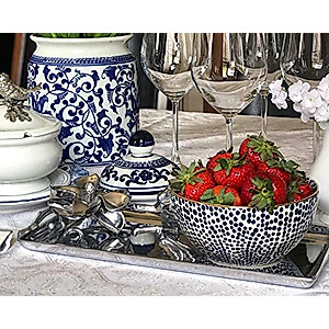 Arthur Court Metal Aluminum Magnolia Flower Oblong Food Serving Tray / Platter 19 inch x 8 inch