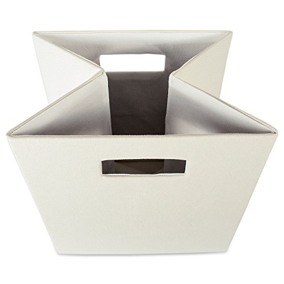 DII Poly-Cube Storage Collection Hard Sided, Collapsible Solid, Large, Off White