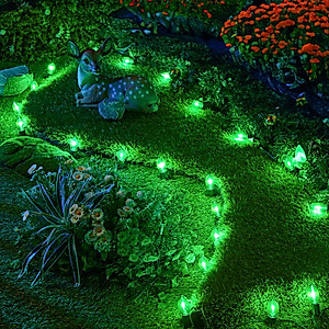 Green C7 LED Replacement Christmas Light Bulb, E12 C7 Shatterproof Replacement Bulbs,Commercial Grade Dimmable Holiday Bulbs for Christmas Outdoor Indoor Patio Roofline String Lights, 25 Pack