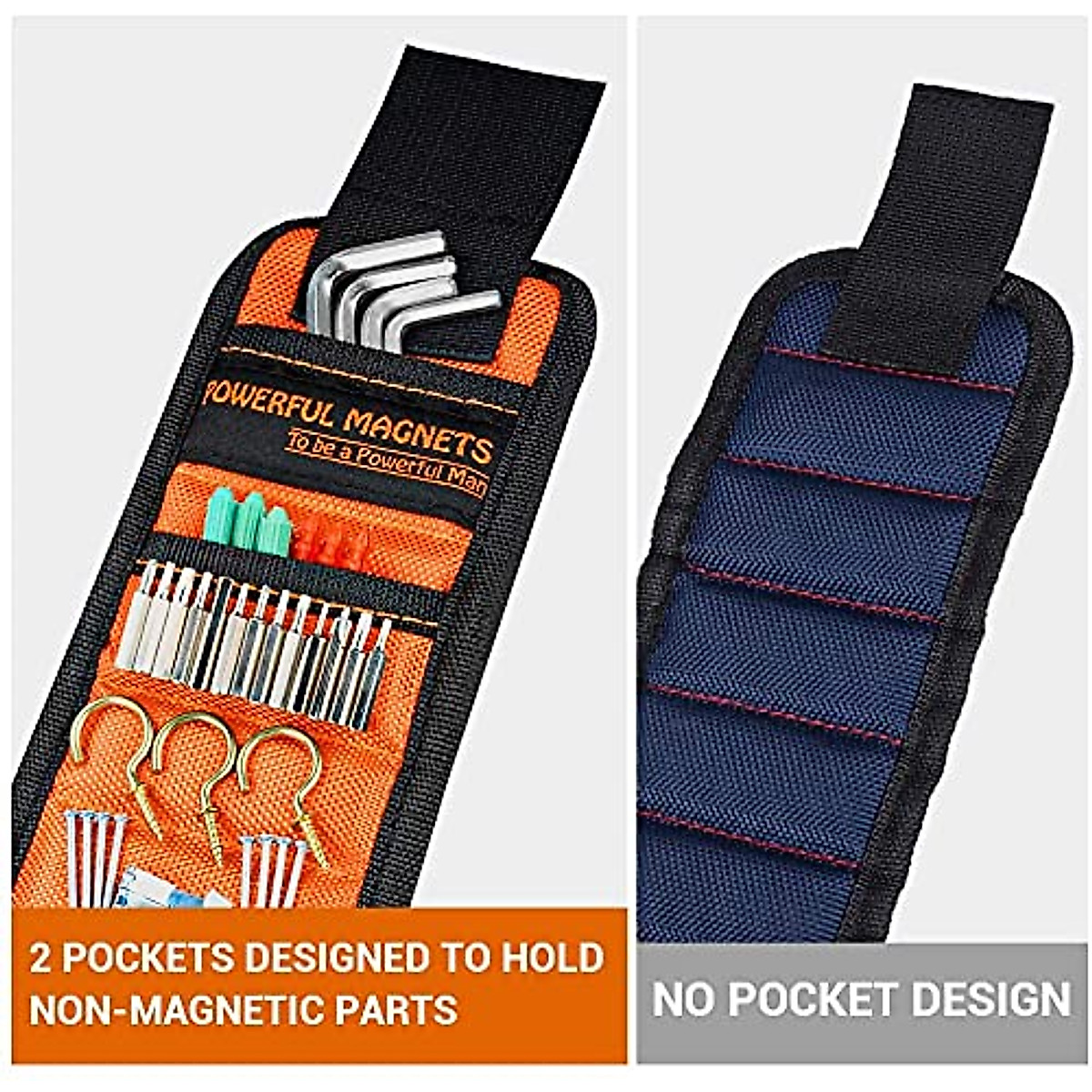 Gifts for Men Multitool Pen - Stocking Stuffers for Men Dad Cool Tool Gadgets for Husband + Magnetic Wristband for Holding Screws Gifts for Men