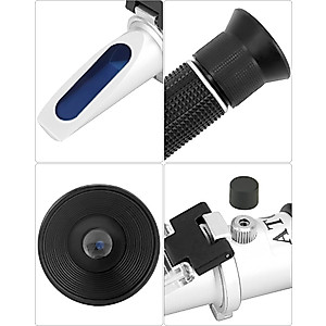 QWORK Beekeeper Refractometer with Automatic Temperature Compensation, Brix 0-32%, Hand Refractometer for Fruit Juice Beer Jam