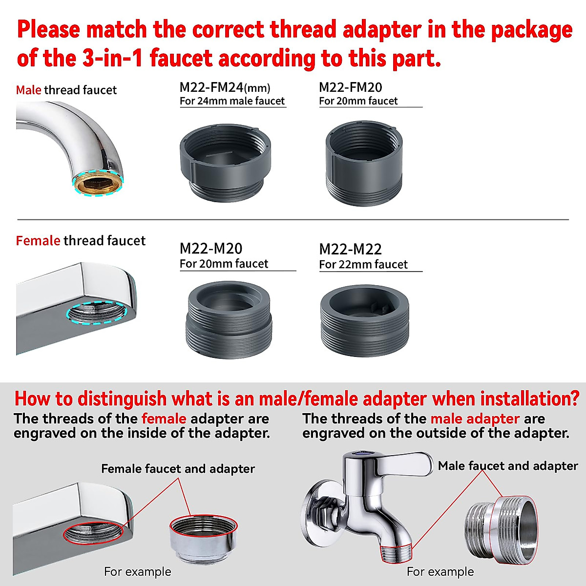 1440° Rotating Faucet Extender Aerator with Two Water Outlet Modes, Universal Splash Filter Faucet, Foldable Faucet Extender for Bathroom Sink, Face Washing, Gargle, Eyewash