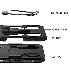 vvoo for Xiaomi Redmi Note 9s/9 Pro Case,with [2 Pack] Tempered Glass Screen Protector Military Grade Hybrid Heavy Duty Protection Built-in Fold Kickstand for Xiaomi Redmi Note 9s/ 9 Pro Case -Black