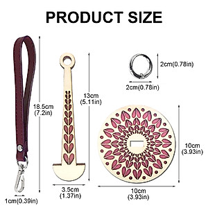 VEOUNDK 3 PCS Portable Wrist Yarn Holders Wooden Yarn Carrier Yarn Spinner for Carrying Yarn On The Go Knitting Supplies for Compilation Enthusiasts