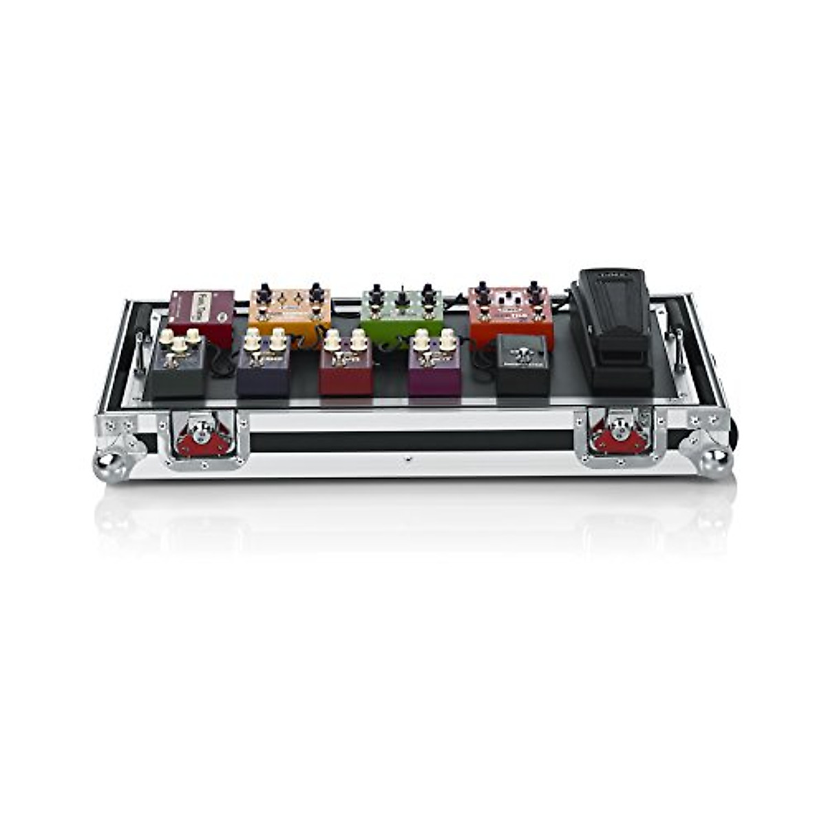 Gator Cases G-TOUR Series Gutiar Pedal board with ATA Road Case, Wheels and Pull Handle; Large: 24" x 11" (G-TOUR PEDALBOARD-LGW) , Black