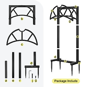 SHOMEXTOL Garden Hose Holder -Upgraded Hose Holder Holds,Freestanding Heavy Duty Hose Hanger,Sturdy Hose Stand and Hose Storage for Lawn & Yard,Black(Crescent-Style)