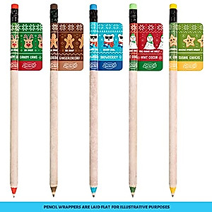 Holiday Smencils for Grown Ups - HB #2 Scented Fun Pencils, 5 Count - Stocking Stuffer, White Elephant Gifts for Adults, Office Supplies, Party Favors