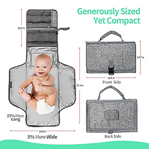 Baby Changing Pad, Portable Diaper Changing Pads, Boy Girl Travel Camping Newborn Essential Waterproof Changing Table Mat, Baby Shower/Registry Gifts for Mom