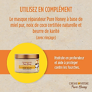 Hair Mask by Creme of Nature, Pure Honey, Coconut Oil and Shea Butter Formula, Moisture Replenish & Strength, 11.5 Oz