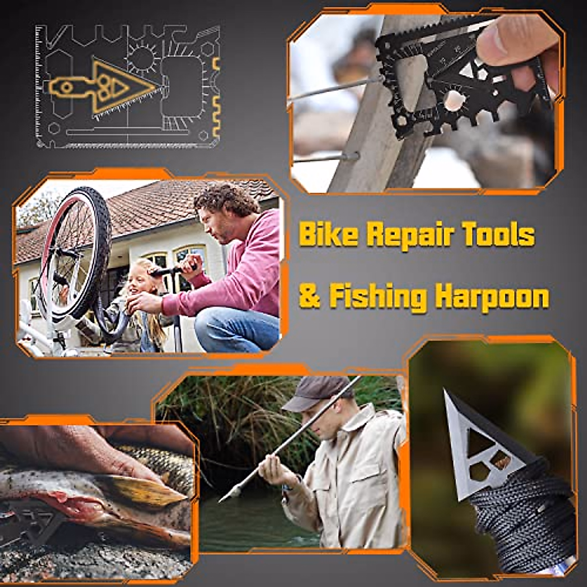 Wallet Multitool Card Bike Quick Repair Home Improvement Tools Key Chain Wallet Tools, Stocking Stuffers Christmas Birthday Gifts for Dad Father Boyfriend Husband Him