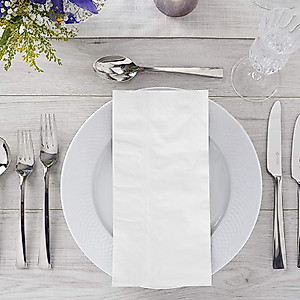 100 Pack Paper Napkins Guest Towels Disposable, Premium Quality 2-ply Dinner Napkins Disposable Soft, Absorbent, Party Napkins Wedding Napkins for Kitchen, Dinners or Events (white paper, Count, 100)