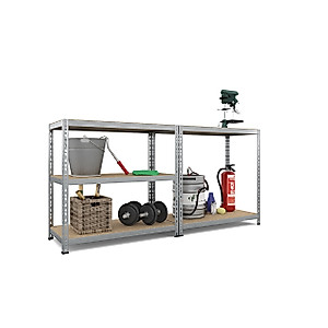 TKT Heavy Duty Shelving 5-Shelf Shelving Unit, 1.925lbs Capacity, 36" Width x 72" Height x 18" Depth