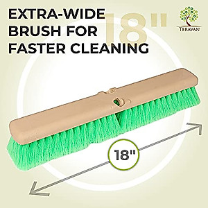 Teravan Green Obround Very Soft Flow Through Brush, 18 Inch