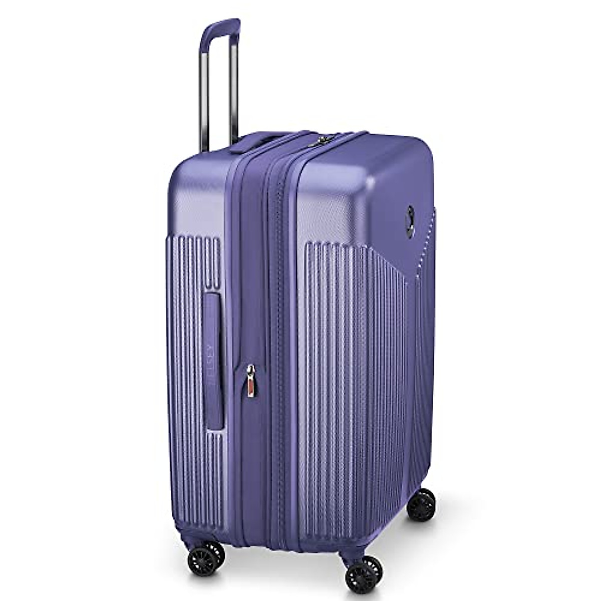 DELSEY PARIS Comete 3.0 Hardside Expandable Luggage with Spinner Wheels, Lavender, Checked-Large, 28 Inch