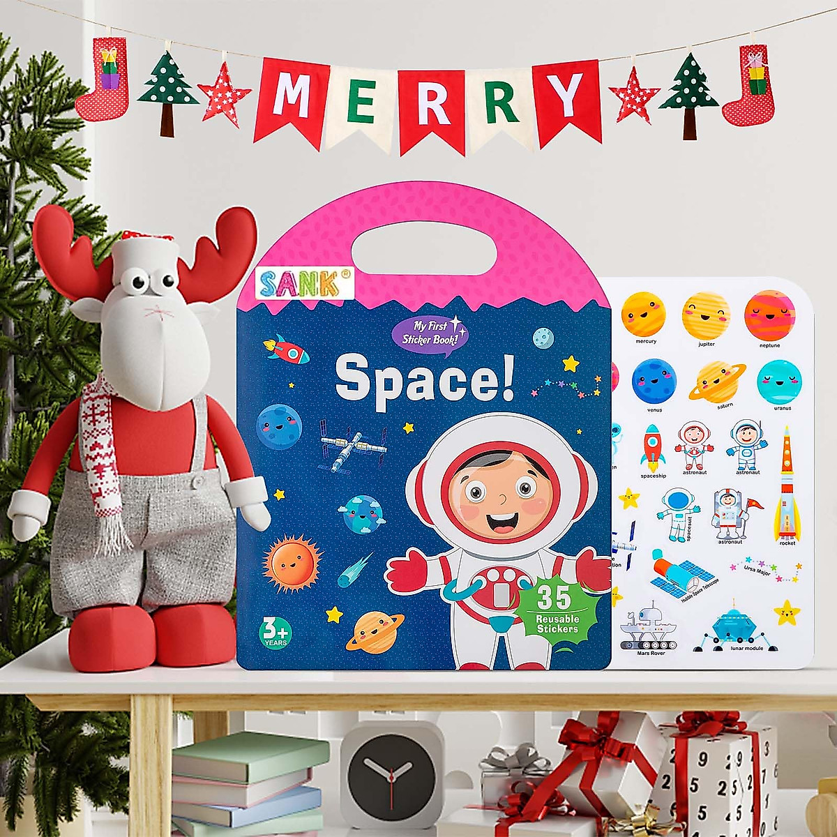 Sank Portable Jelly Quiet Book, Toddler Busy Book, 6 Themes Preschool Learning Activities Quiet Book, Preschool Activity Learning Books for Babies/Toddlers Ages 3-6