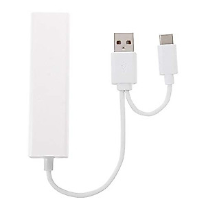 Jiali USB-C Hub Converter USB-C/Type-C 3.1 to 3 Ports USB HUB + Ethernert Adapter, for Galaxy S8 & S8 + / LG G6 / Huawei P10 & P10 Plus/Xiaomi Mi6 & Max 2 and Other Smartphones